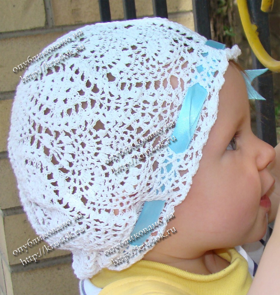 Летний беретик для девочки