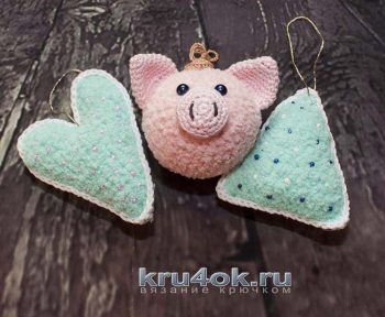 Новогодние игрушки крючком, больше 100 схем, описаний и идей для вязания
